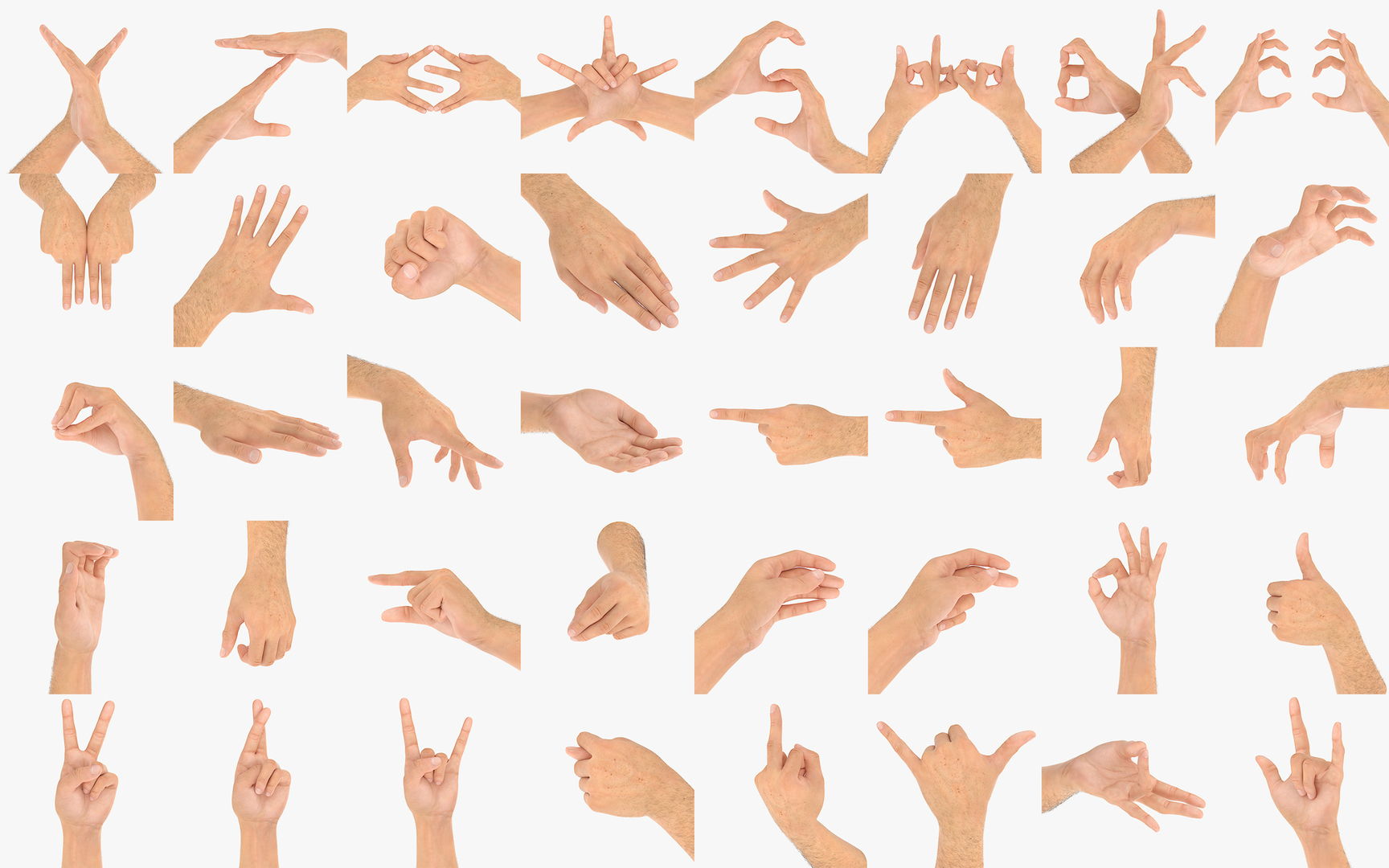 3d model hands rig animate customizable