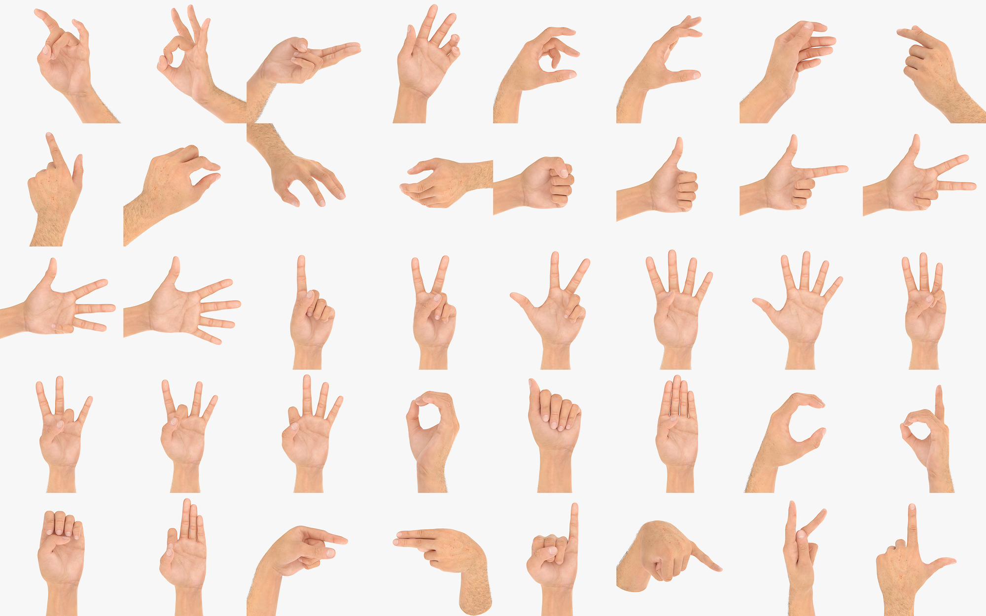 3d model hands rig animate customizable