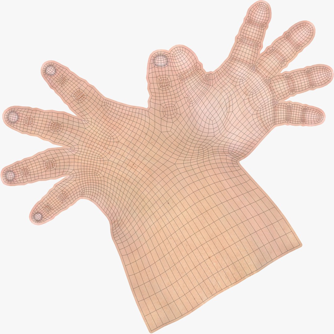 3d model hands rig animate customizable