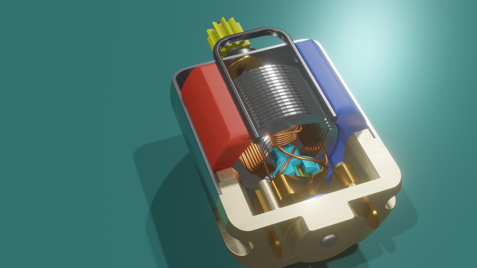 DC MOTOR DETAILED MECHANISM Model - TurboSquid 2006818