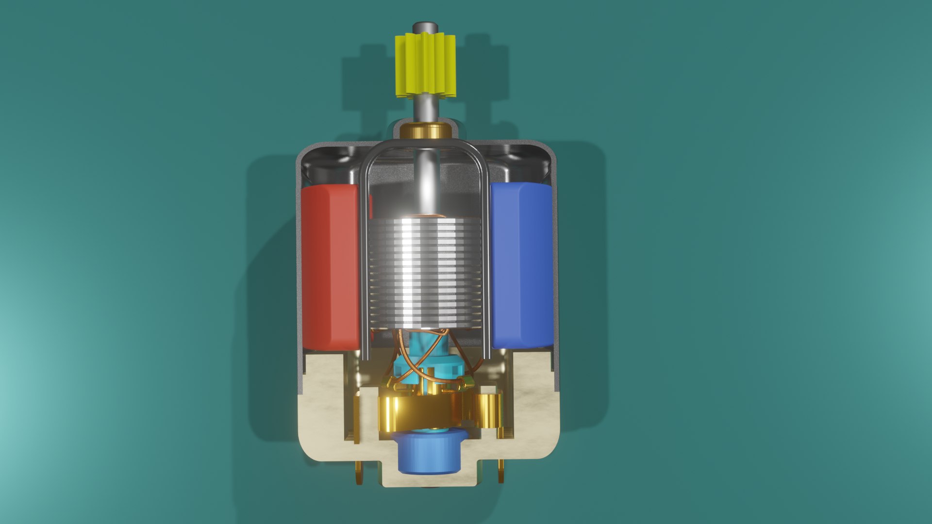 DC MOTOR DETAILED MECHANISM Model - TurboSquid 2006818