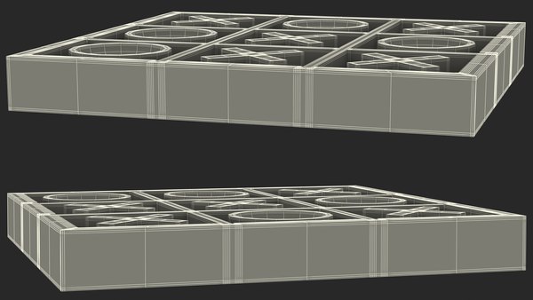 3D Tic Tac Toe Wooden Board Game - TurboSquid 1782476