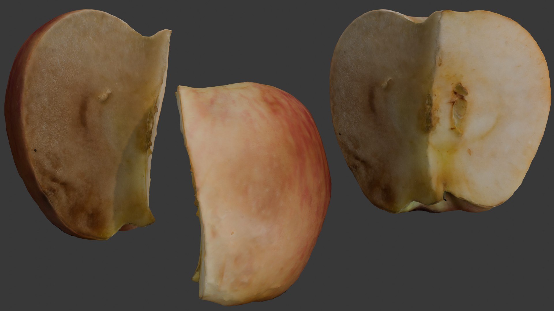 3D Model Sliced Rotten Apple 3D Model - TurboSquid 2409839