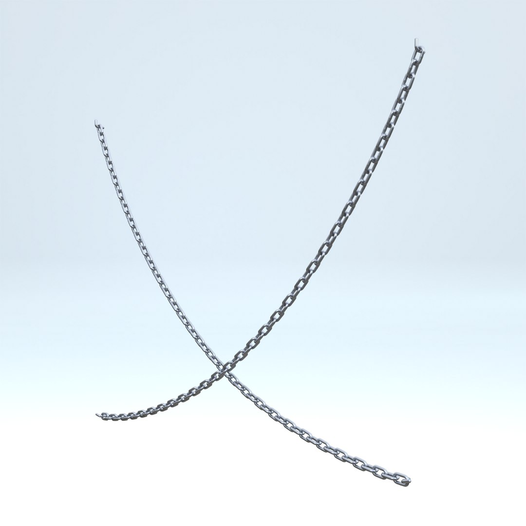 Crossed Chains 3D Model - TurboSquid 2421144