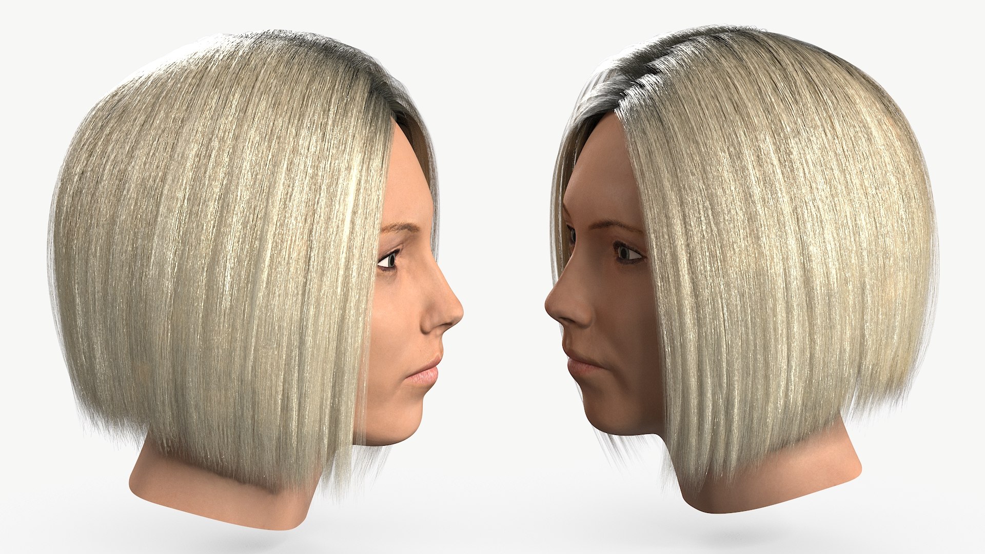 Blond White Woman Head 3D Model - TurboSquid 2368274
