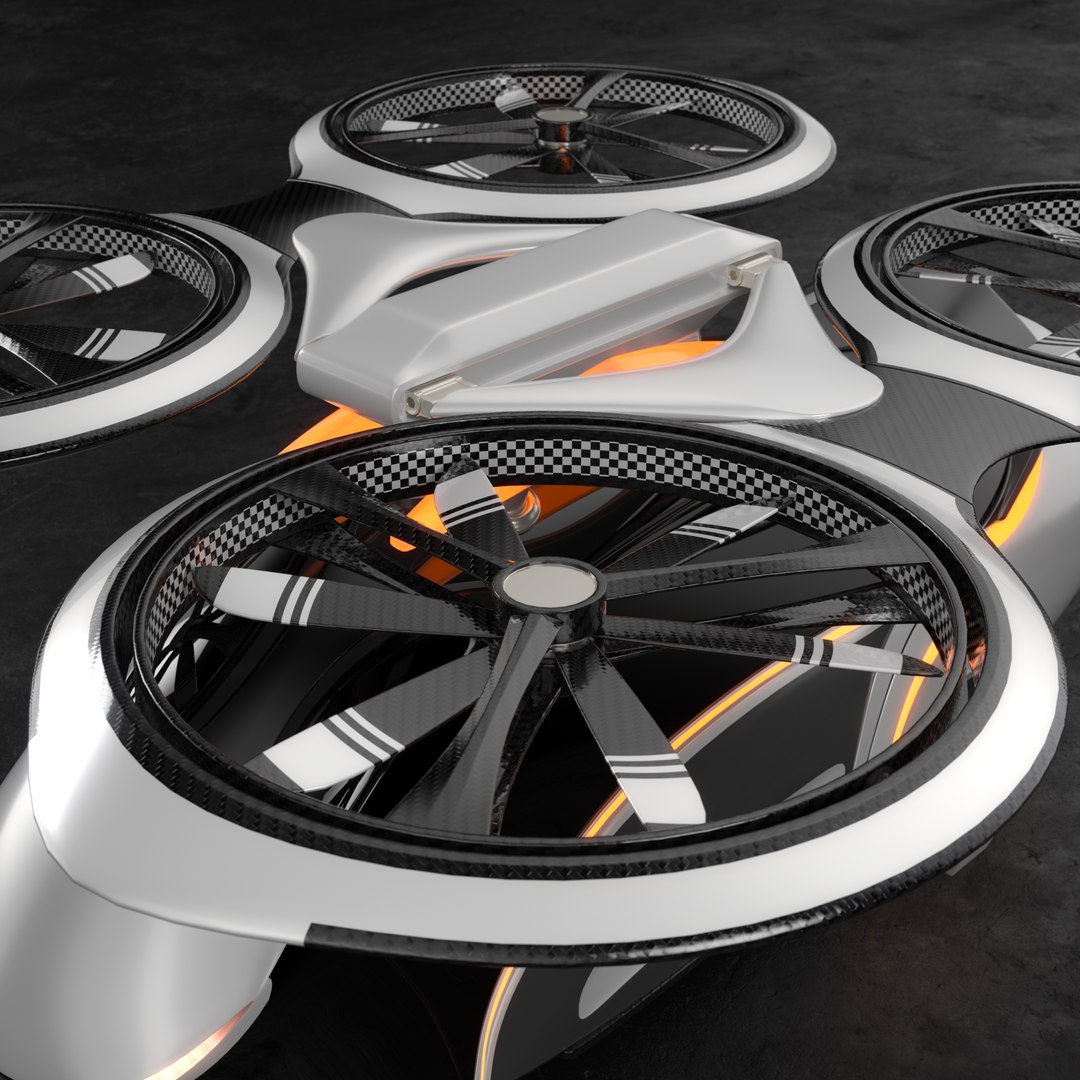 3D Flying Autonomous Passenger Drone Concept - TurboSquid 1765515
