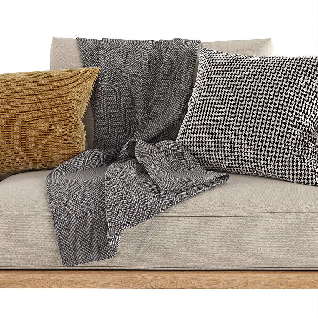 3D Model Riddle Ash Wood Outdoor Sofa By Acanva - TurboSquid 2141489