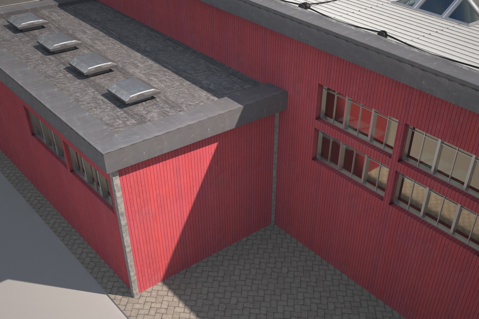Cargo Building 3d Model