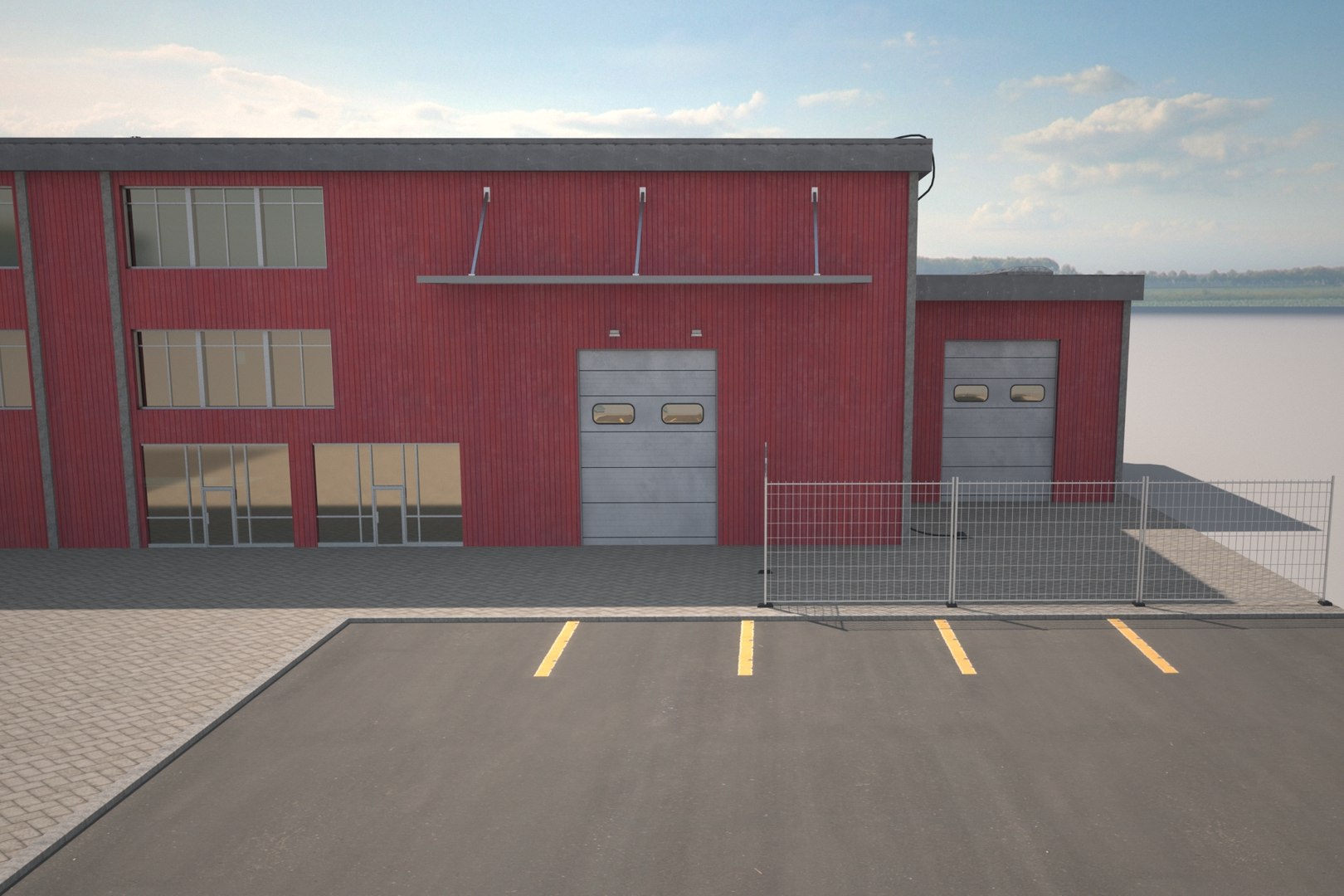 Cargo Building 3d Model