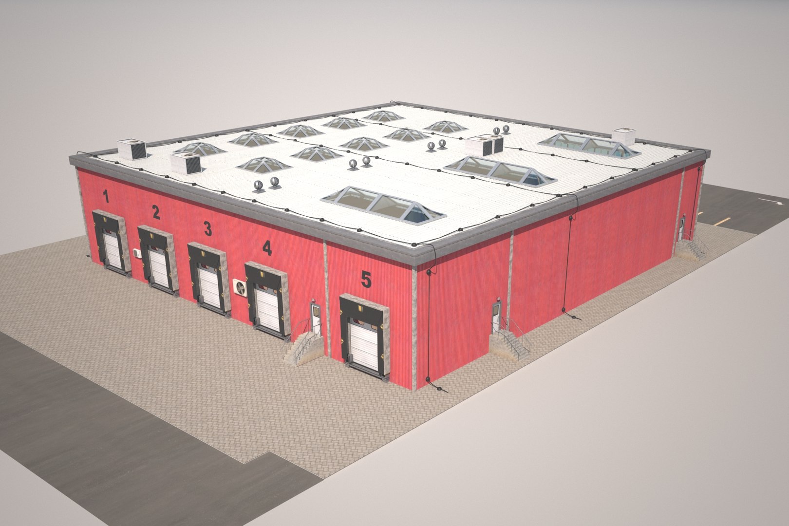 Cargo Building 3d Model