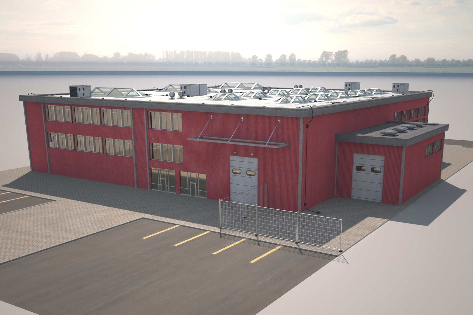 Cargo Building 3d Model