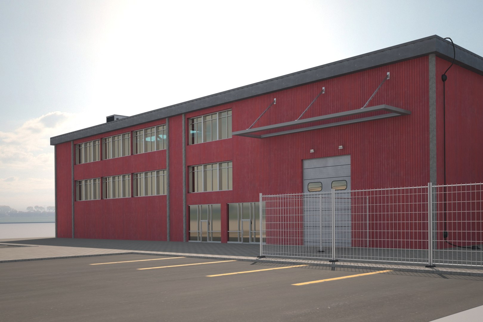 Cargo Building 3d Model