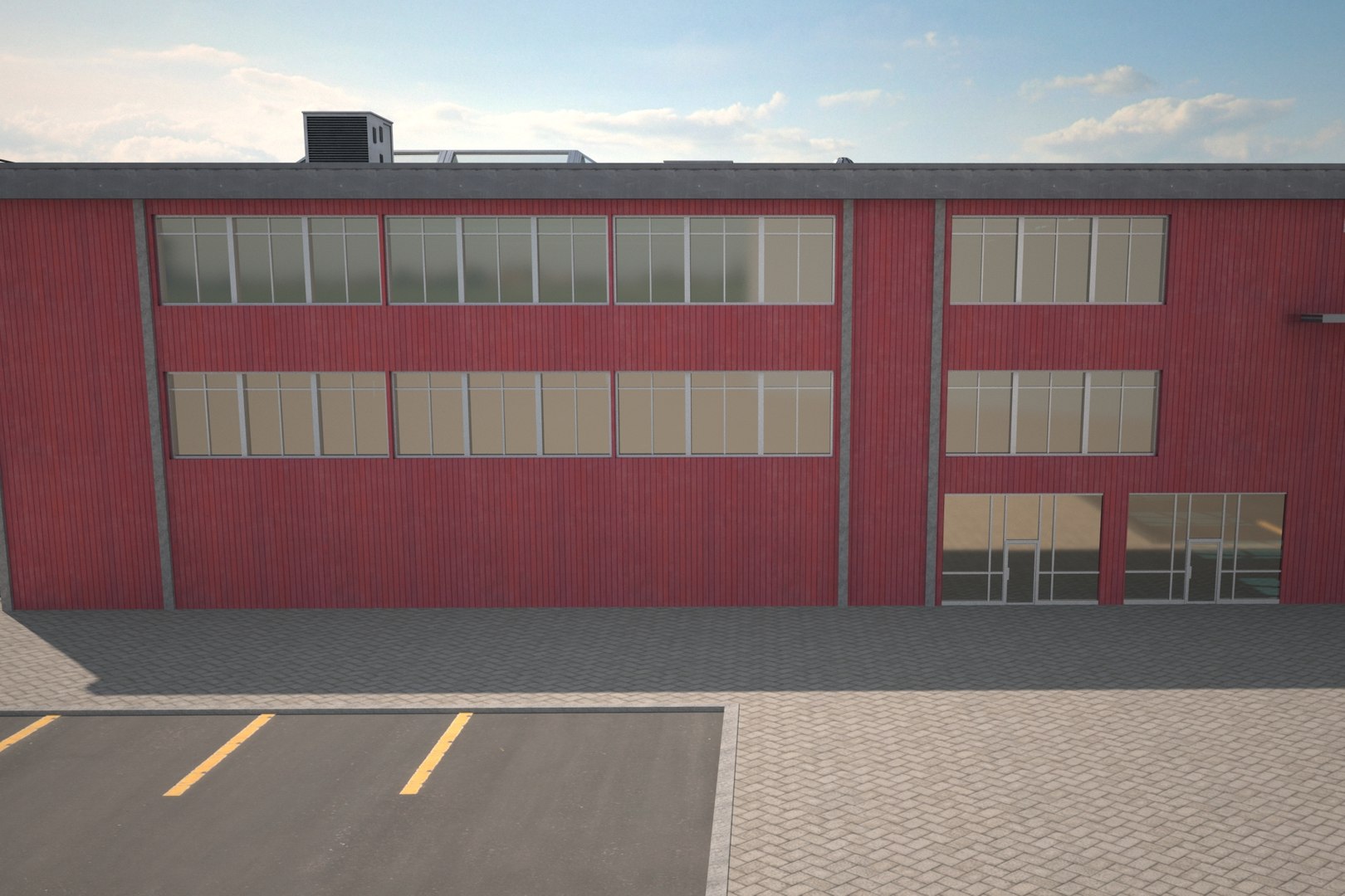 Cargo Building 3d Model