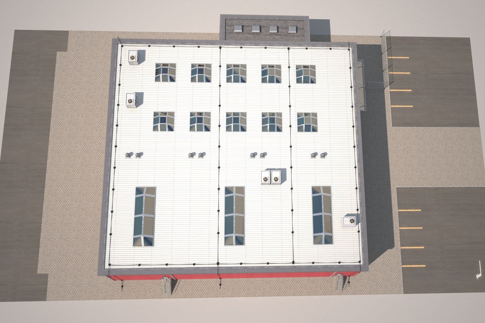 Cargo Building 3d Model