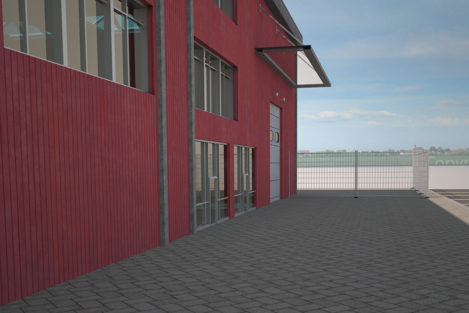 Cargo Building 3d Model