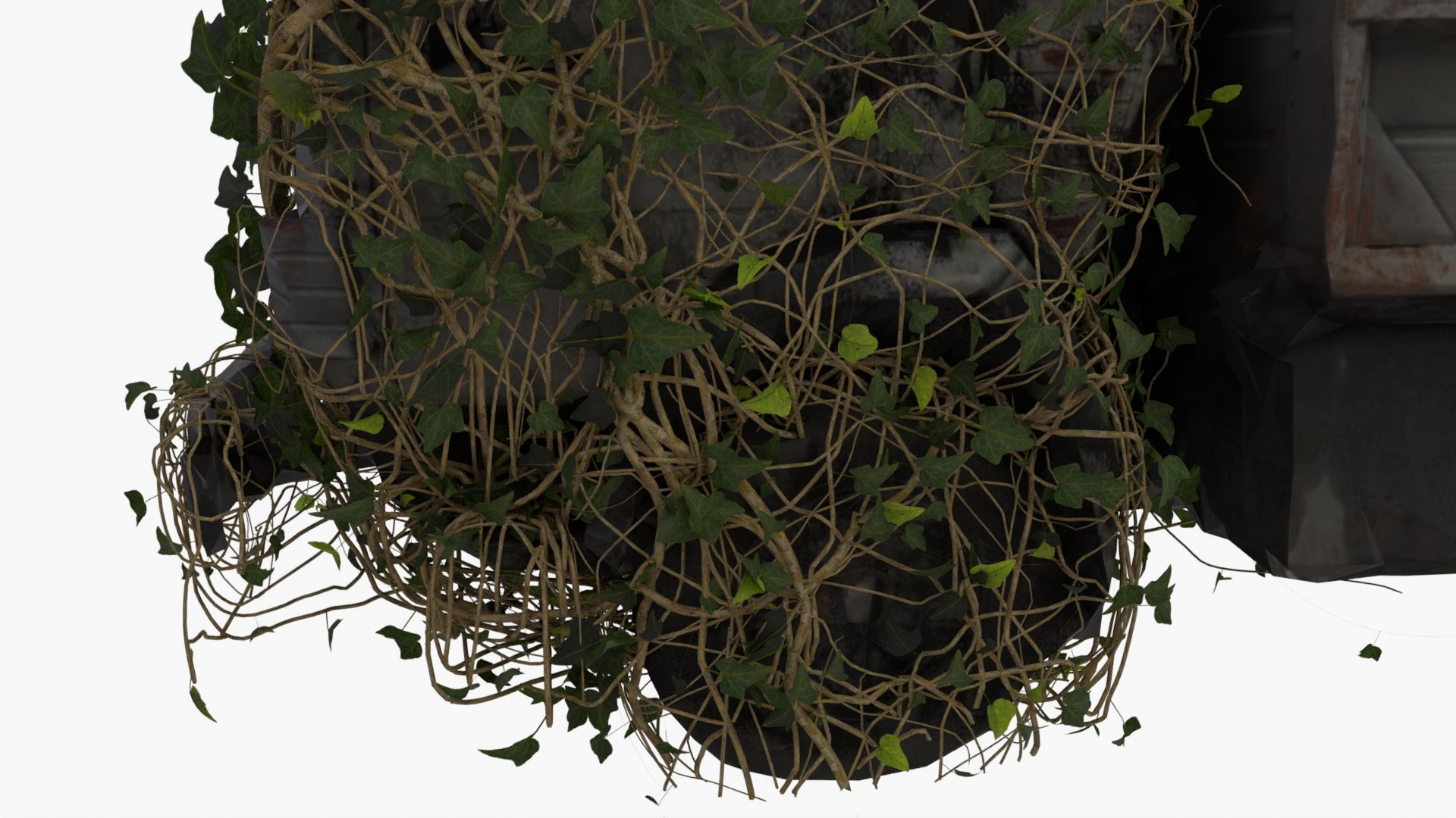 3D Ruined Truck Coved With Ivy - TurboSquid 2153707