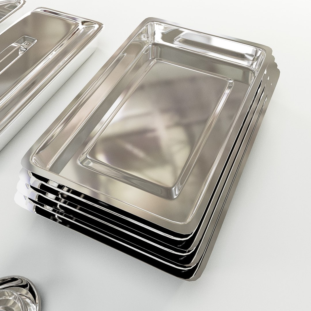 Set Medical Trays 3ds Free