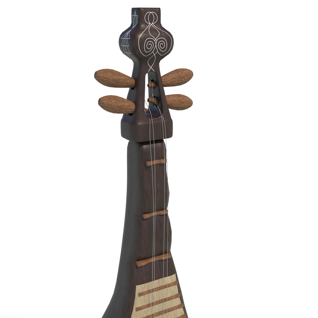 3D Chinese Stringed Instrument Pipa - TurboSquid 2083250