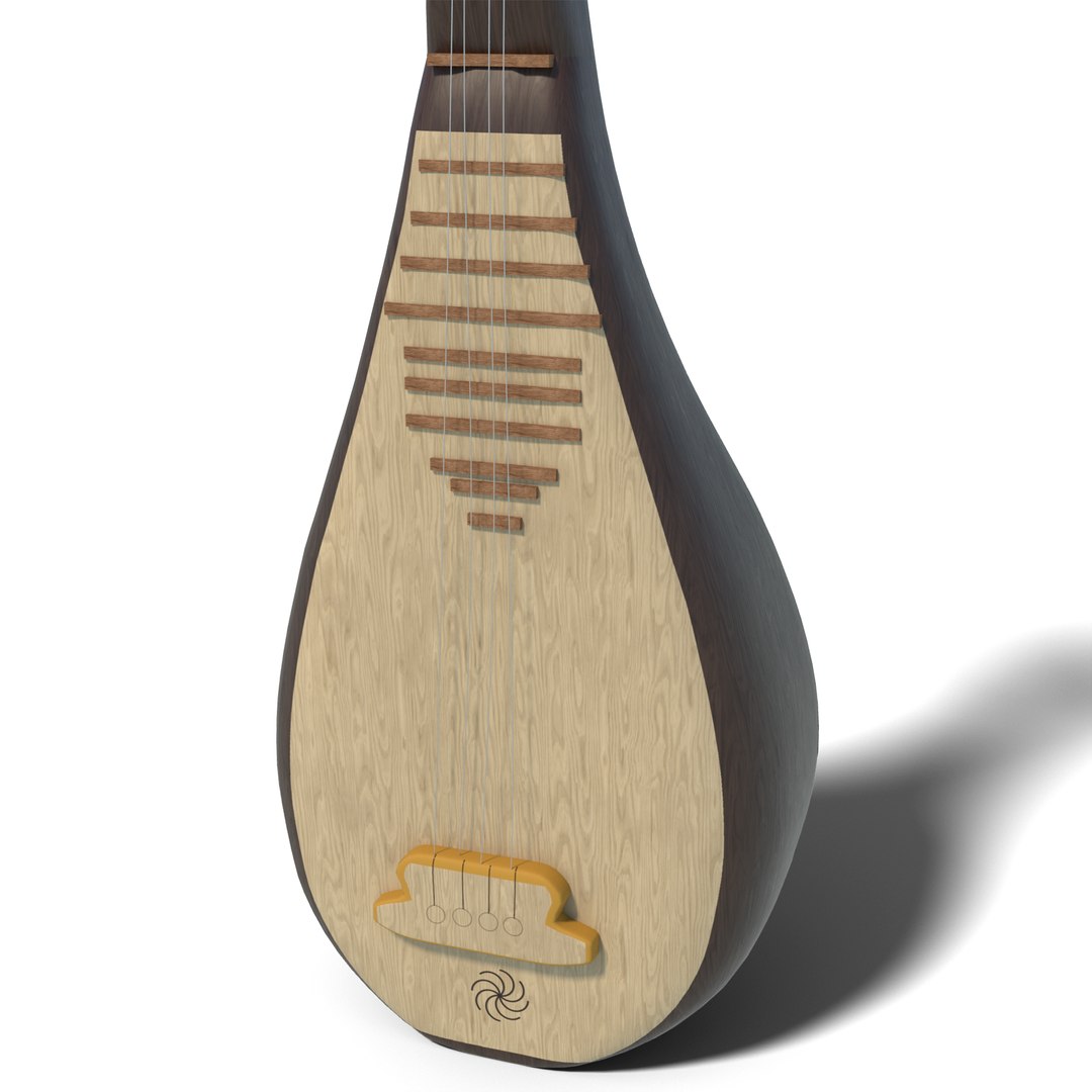 3D Chinese Stringed Instrument Pipa - TurboSquid 2083250