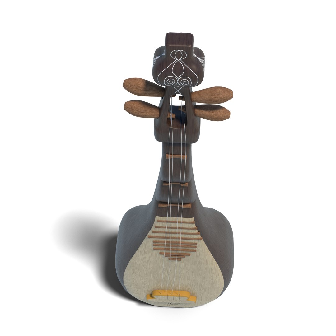 3D Chinese Stringed Instrument Pipa - TurboSquid 2083250
