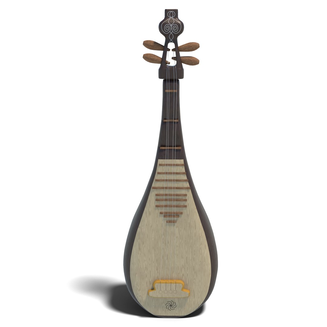 3D Chinese Stringed Instrument Pipa - TurboSquid 2083250