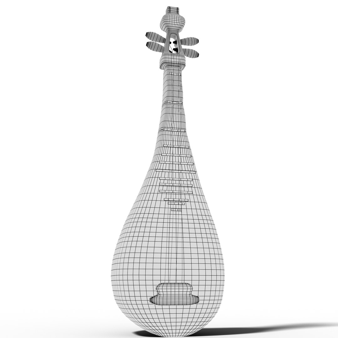 3D Chinese Stringed Instrument Pipa - TurboSquid 2083250