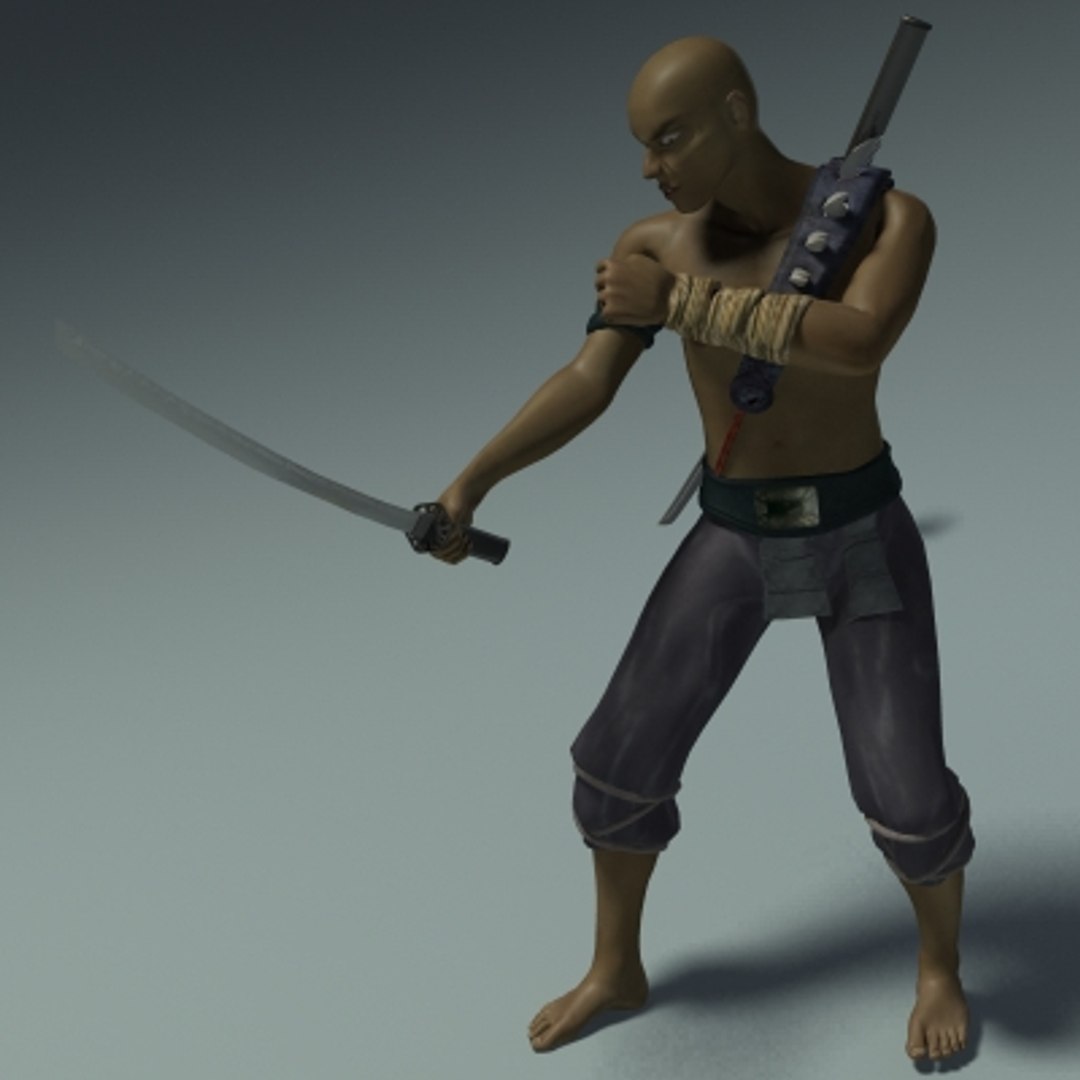 Ninja Fighter Character 3d Model