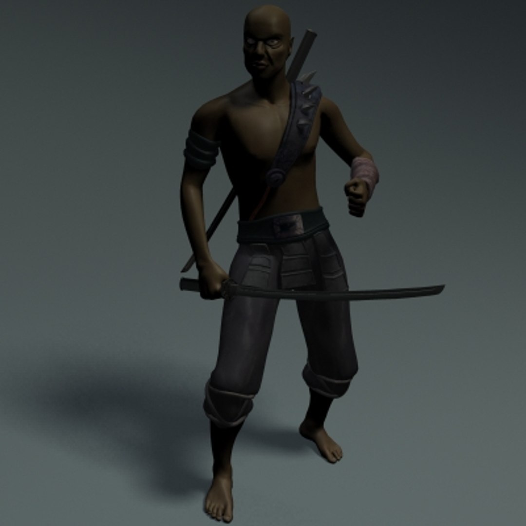 Ninja Fighter Character 3d Model