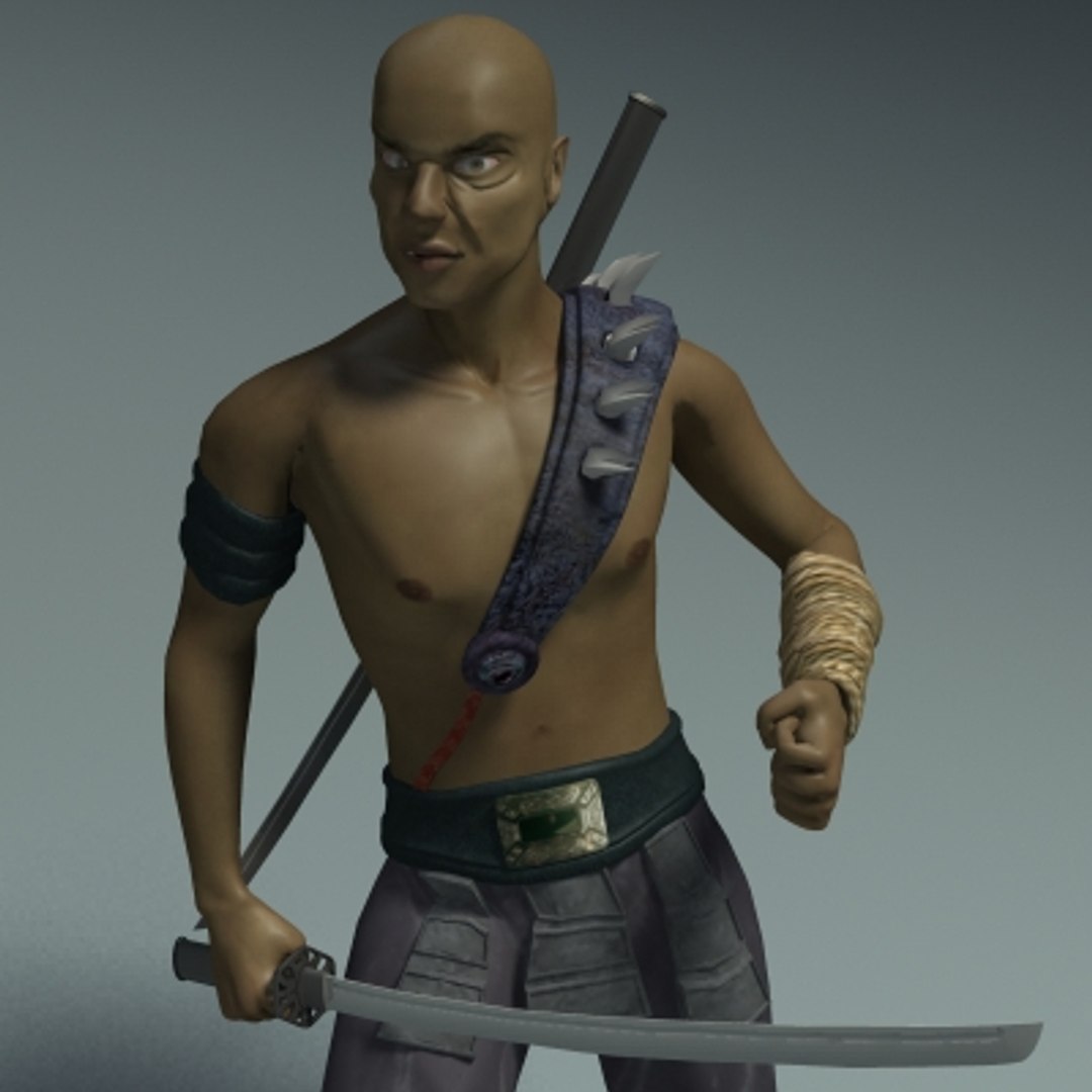 Ninja Fighter Character 3d Model