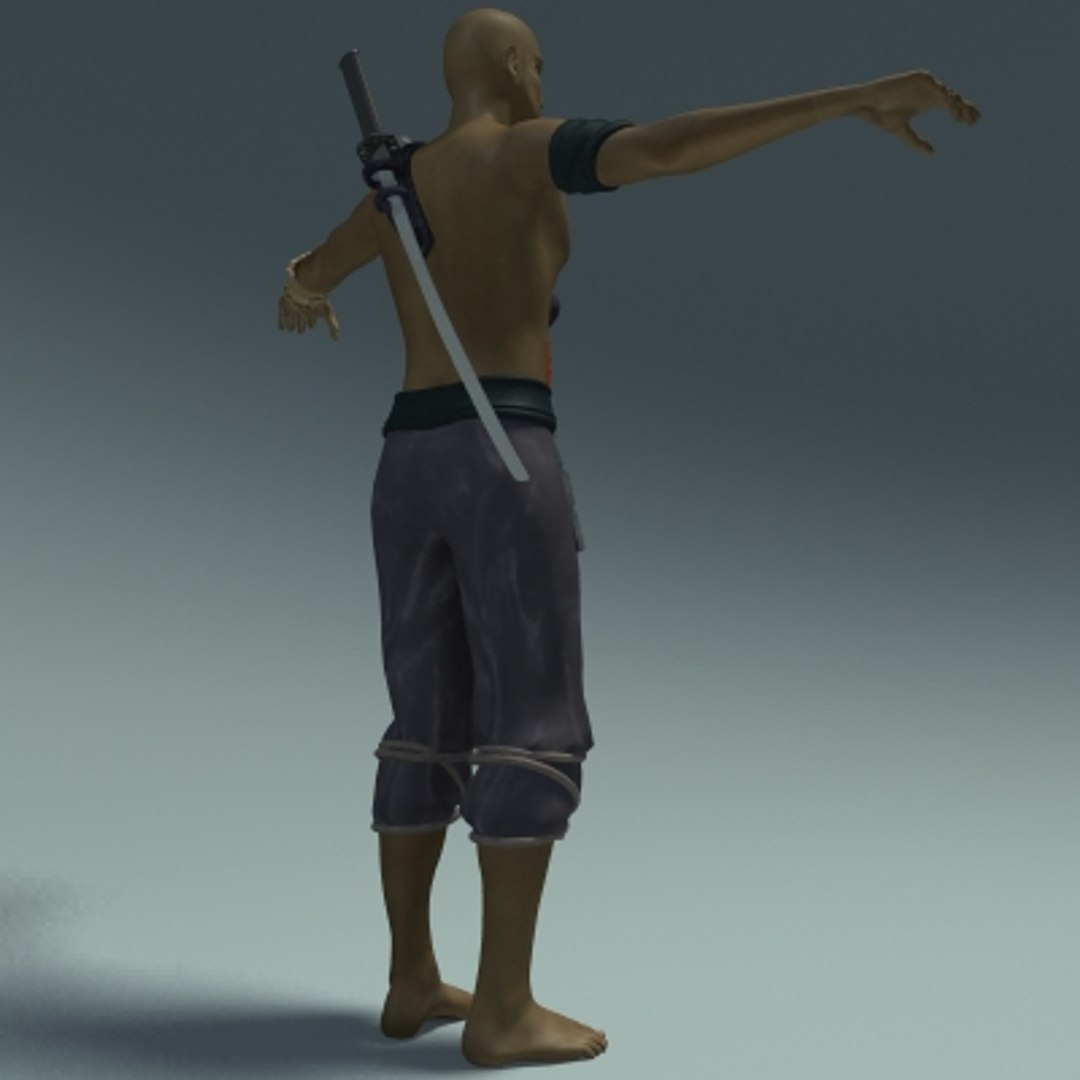 Ninja Fighter Character 3d Model