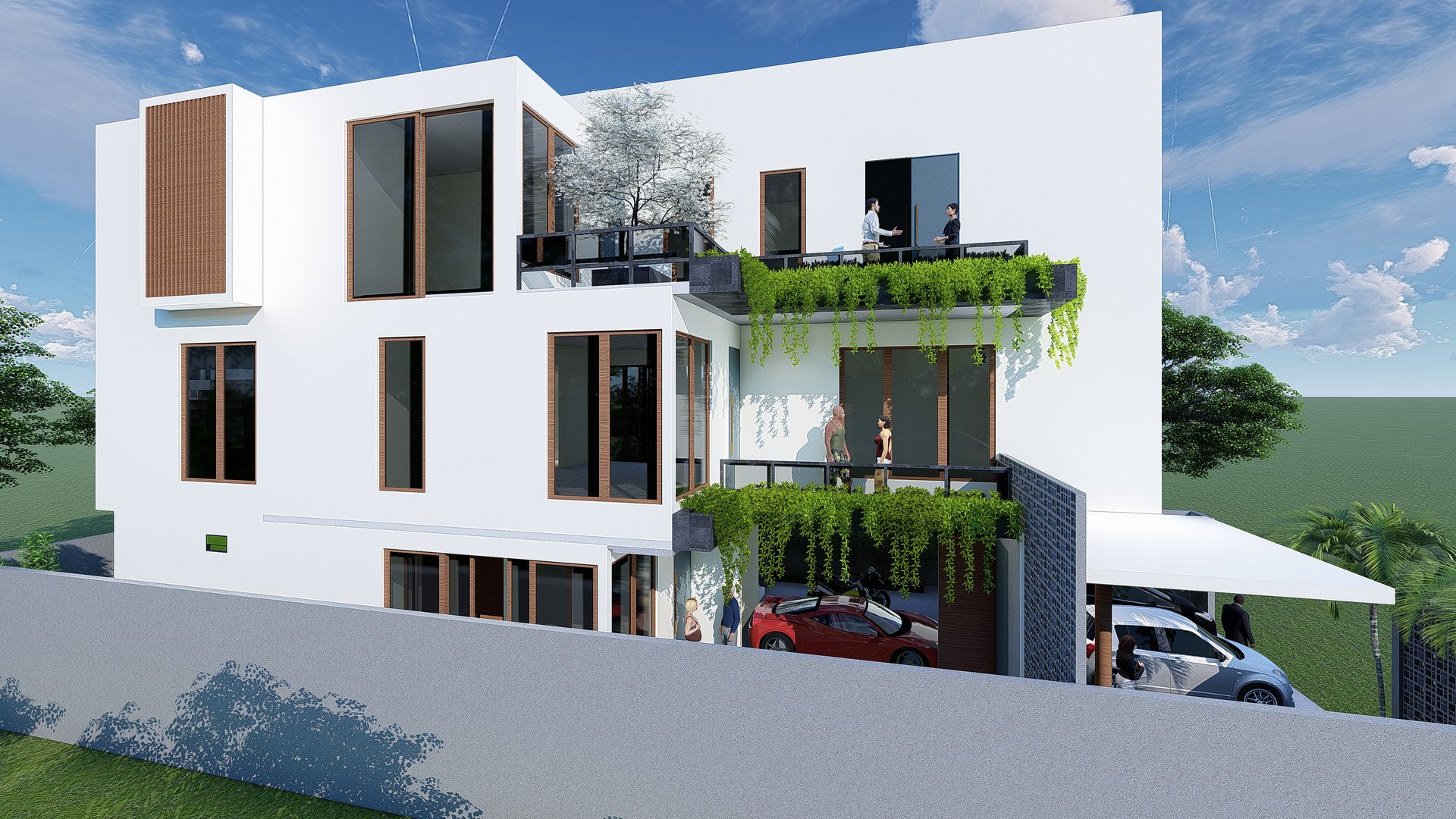 Contemporary House Model - TurboSquid 1948073