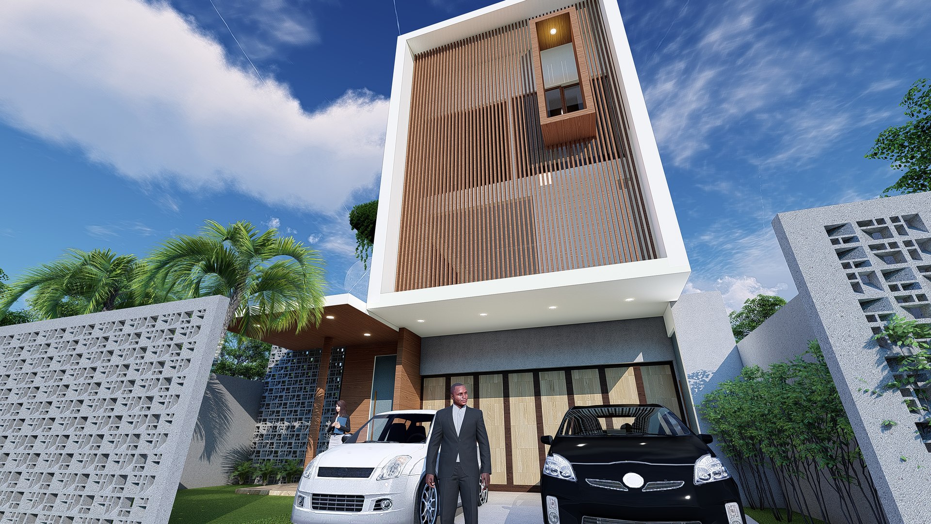 Contemporary House Model - TurboSquid 1948073