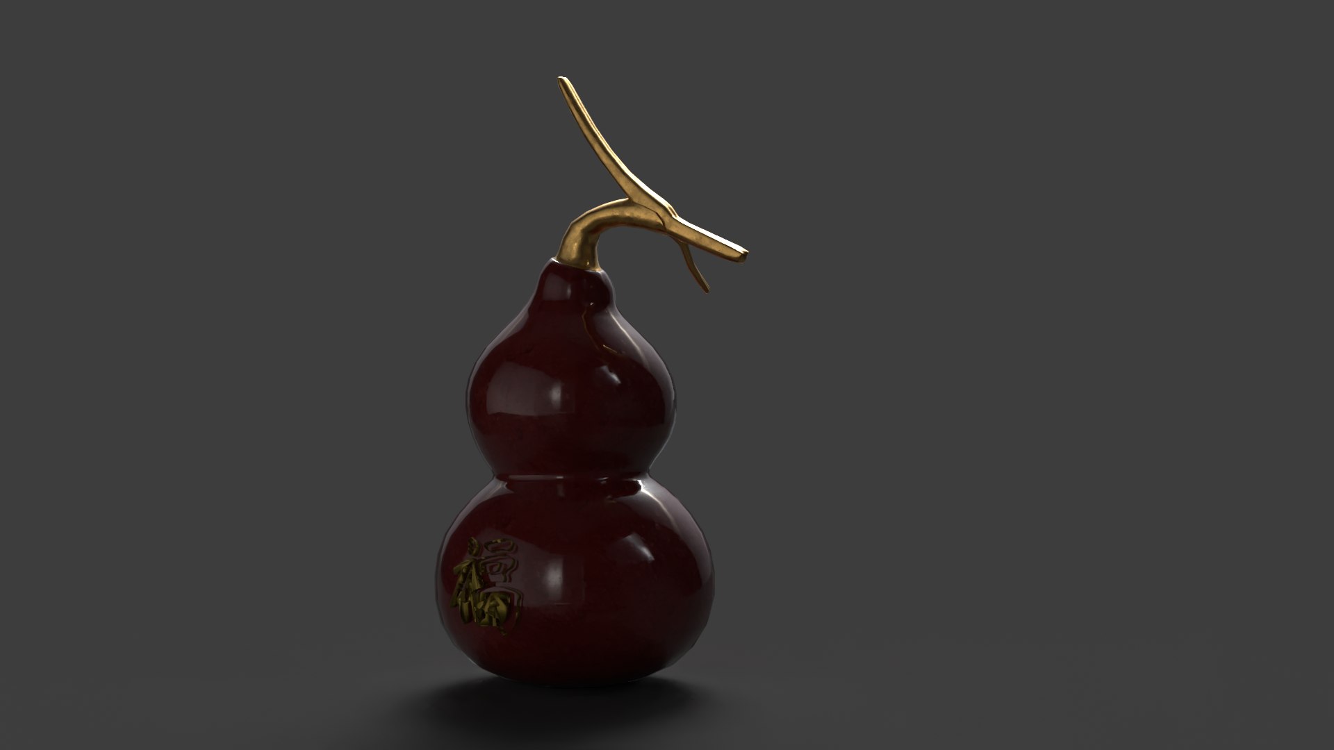 3D Chinese Red Gourd - TurboSquid 2313900
