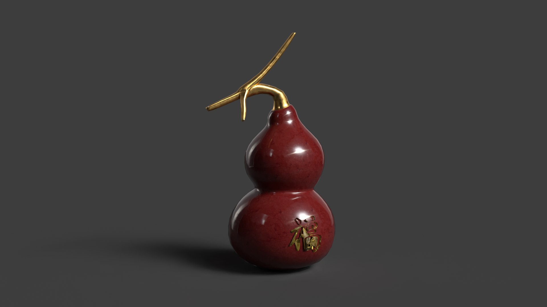 3D Chinese Red Gourd - TurboSquid 2313900