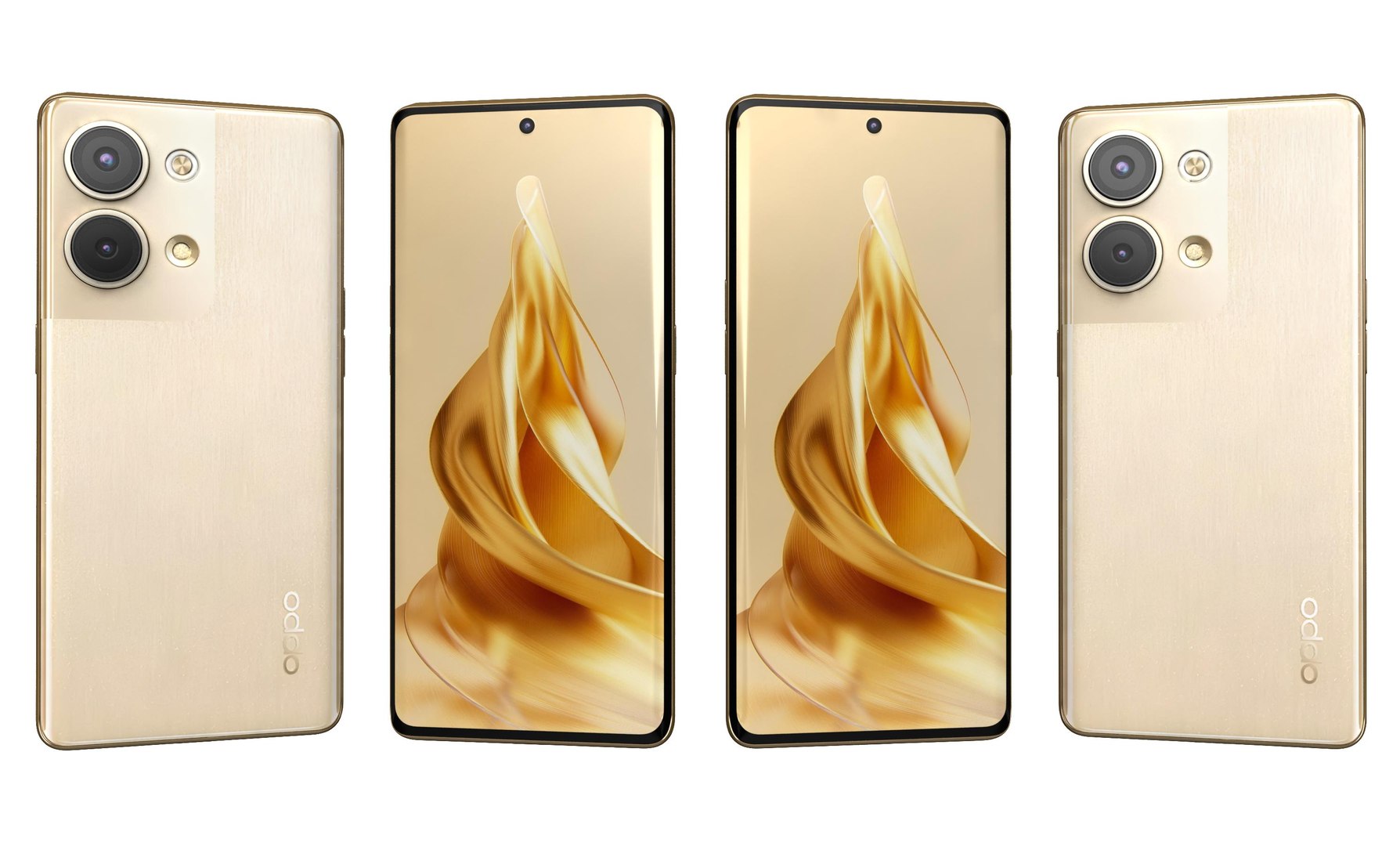 OPPO Reno 9 Gold 3D model - TurboSquid 1999348