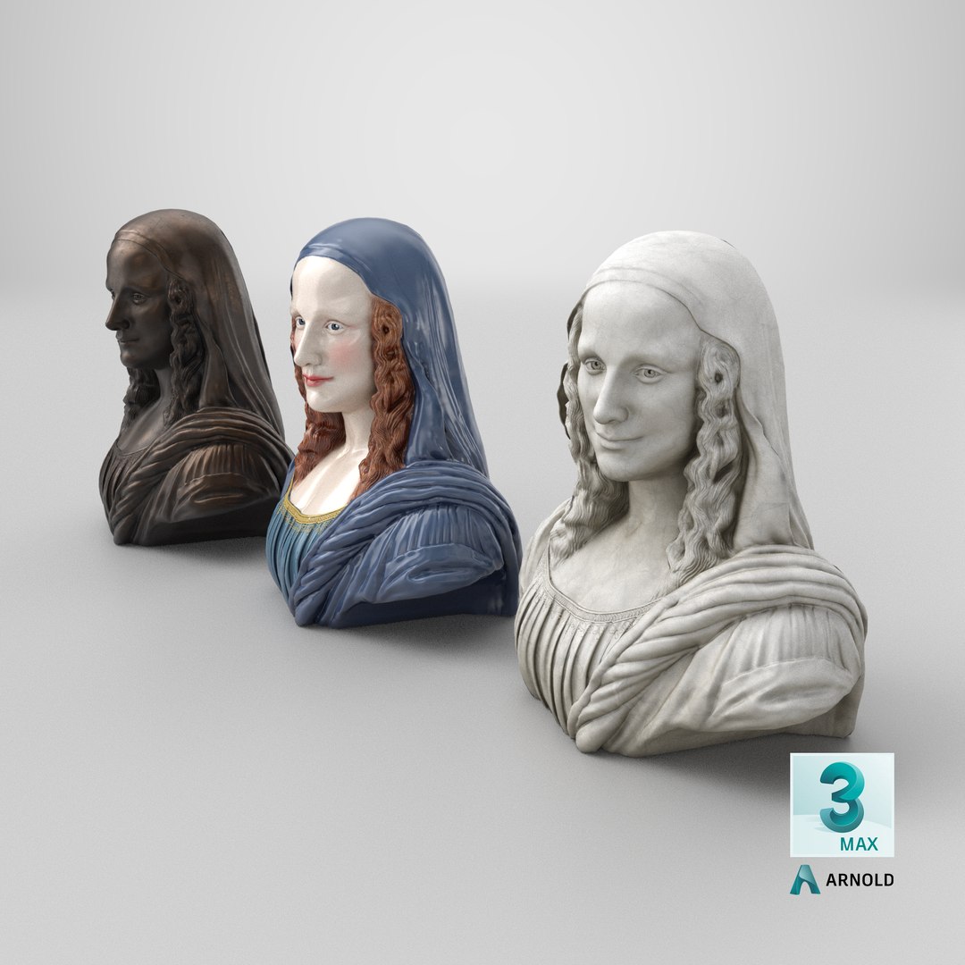 Decorative Bust Mona Lisa 3d Model
