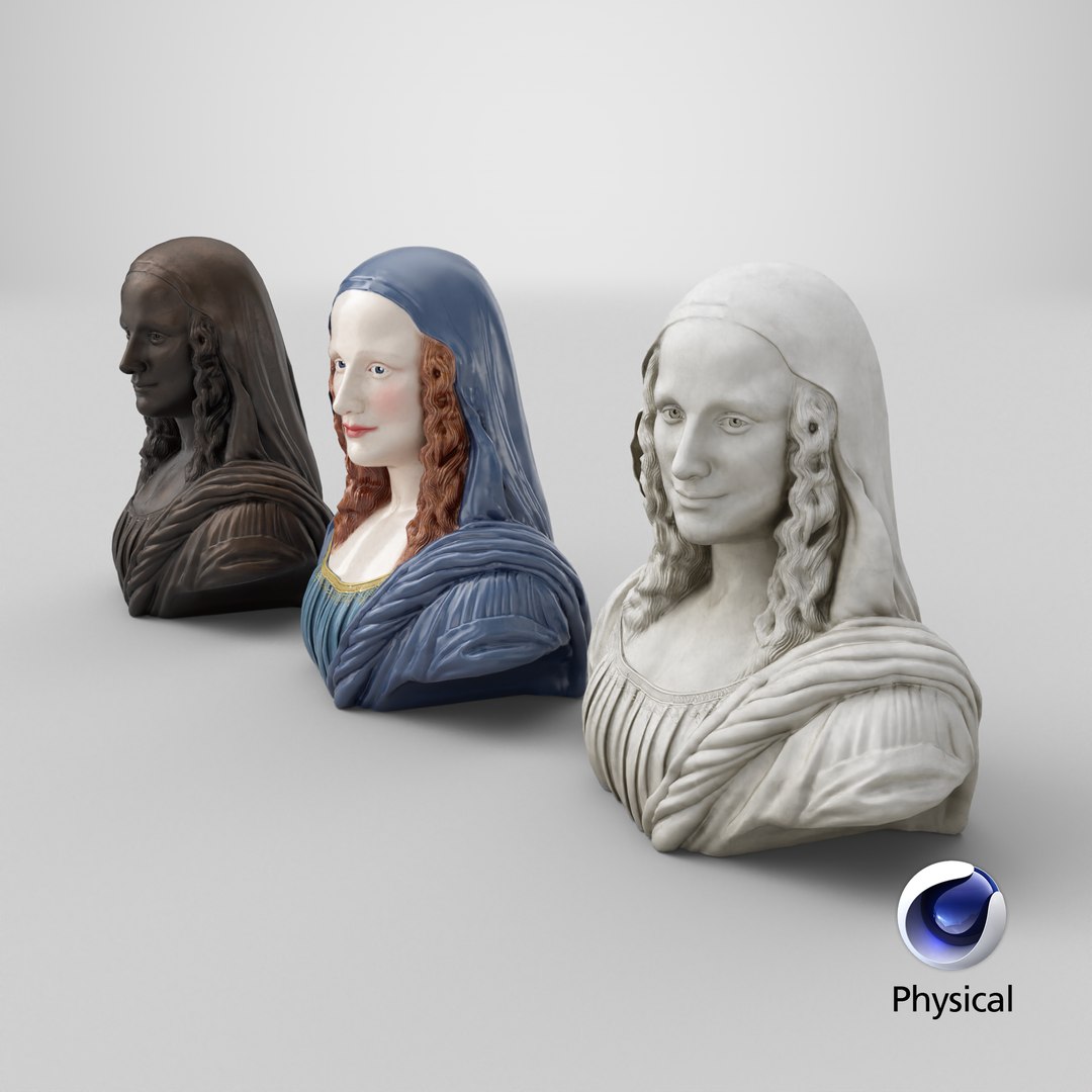 Decorative Bust Mona Lisa 3d Model