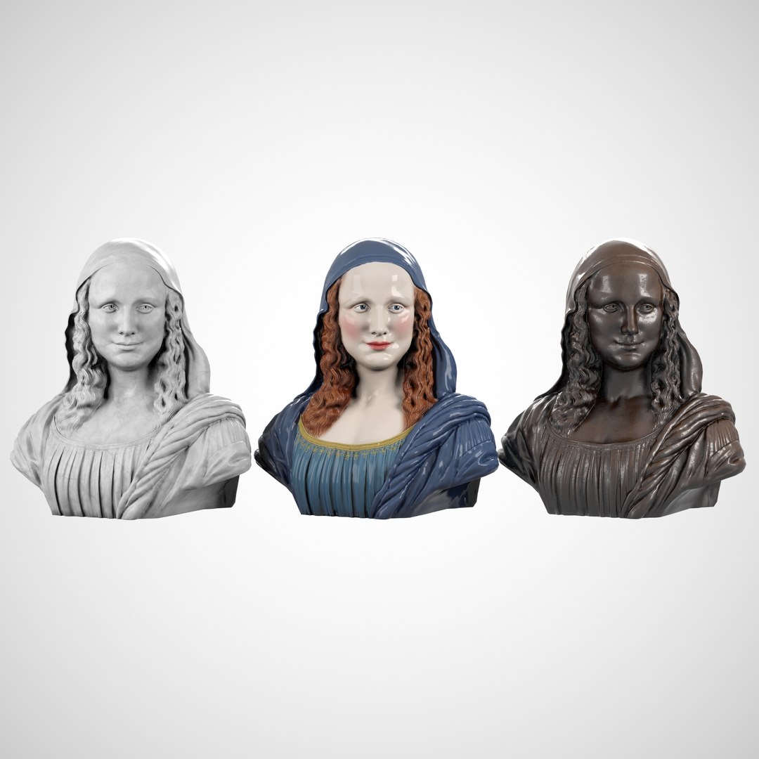 Decorative Bust Mona Lisa 3d Model