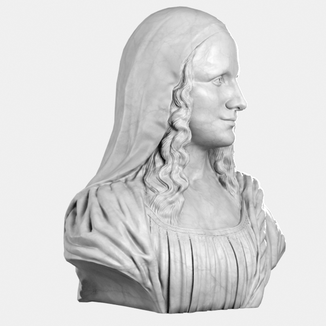 Decorative Bust Mona Lisa 3d Model