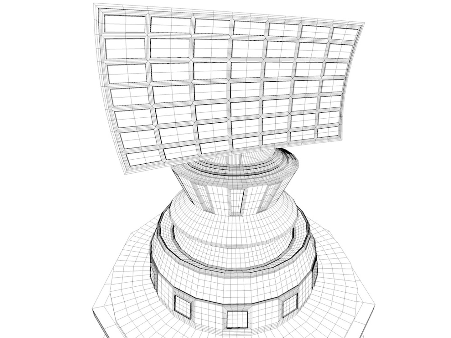sentinel sci-fi military guard tower 3d 3ds