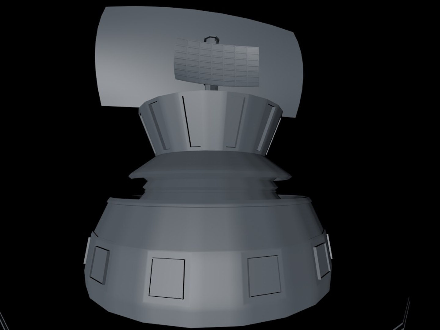 sentinel sci-fi military guard tower 3d 3ds