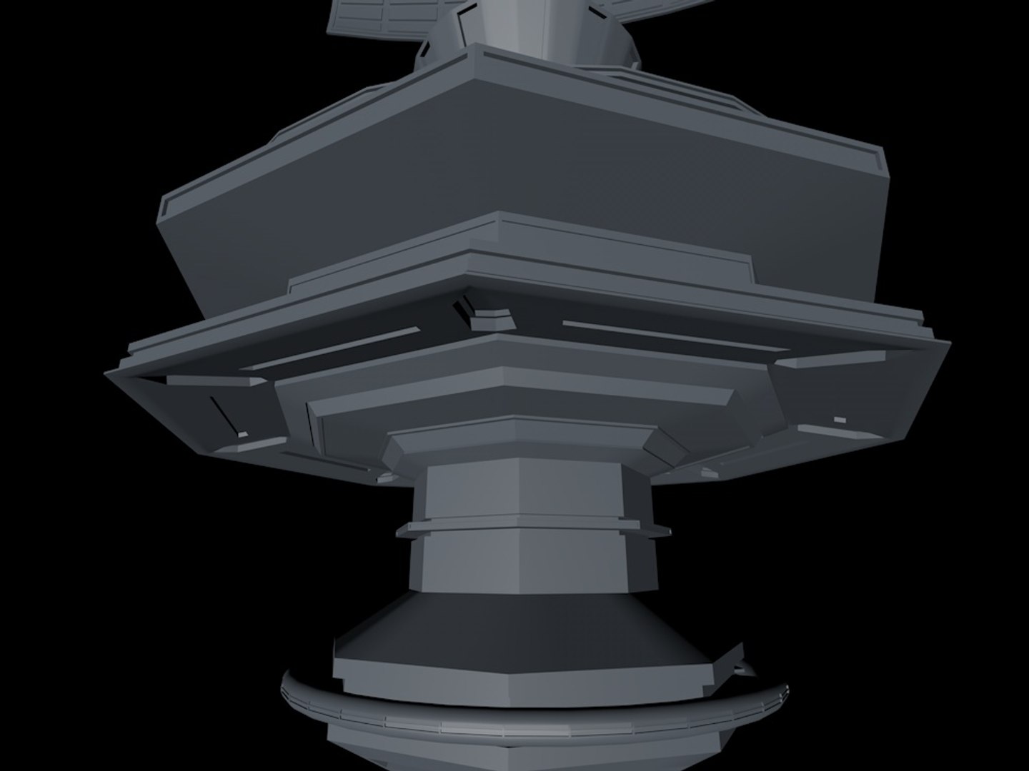 sentinel sci-fi military guard tower 3d 3ds