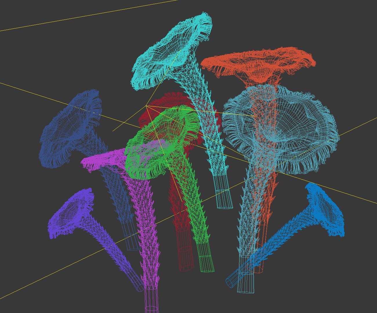 3d Model Of Big Flowers Avatar