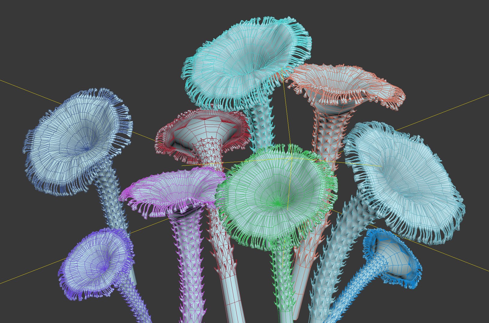 3d Model Of Big Flowers Avatar