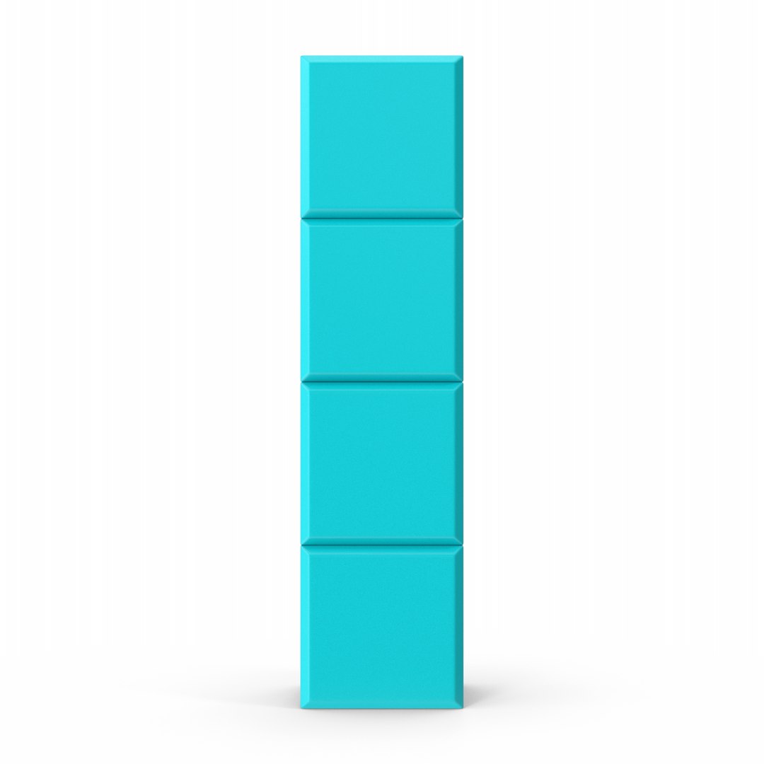 Tetris I Block 3D Model - TurboSquid 1875752