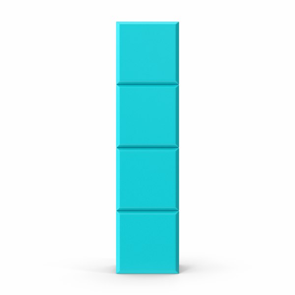 Tetris I Block 3D model - TurboSquid 1875752