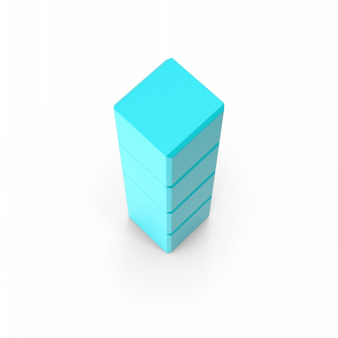 Tetris I Block 3D Model - TurboSquid 1875752