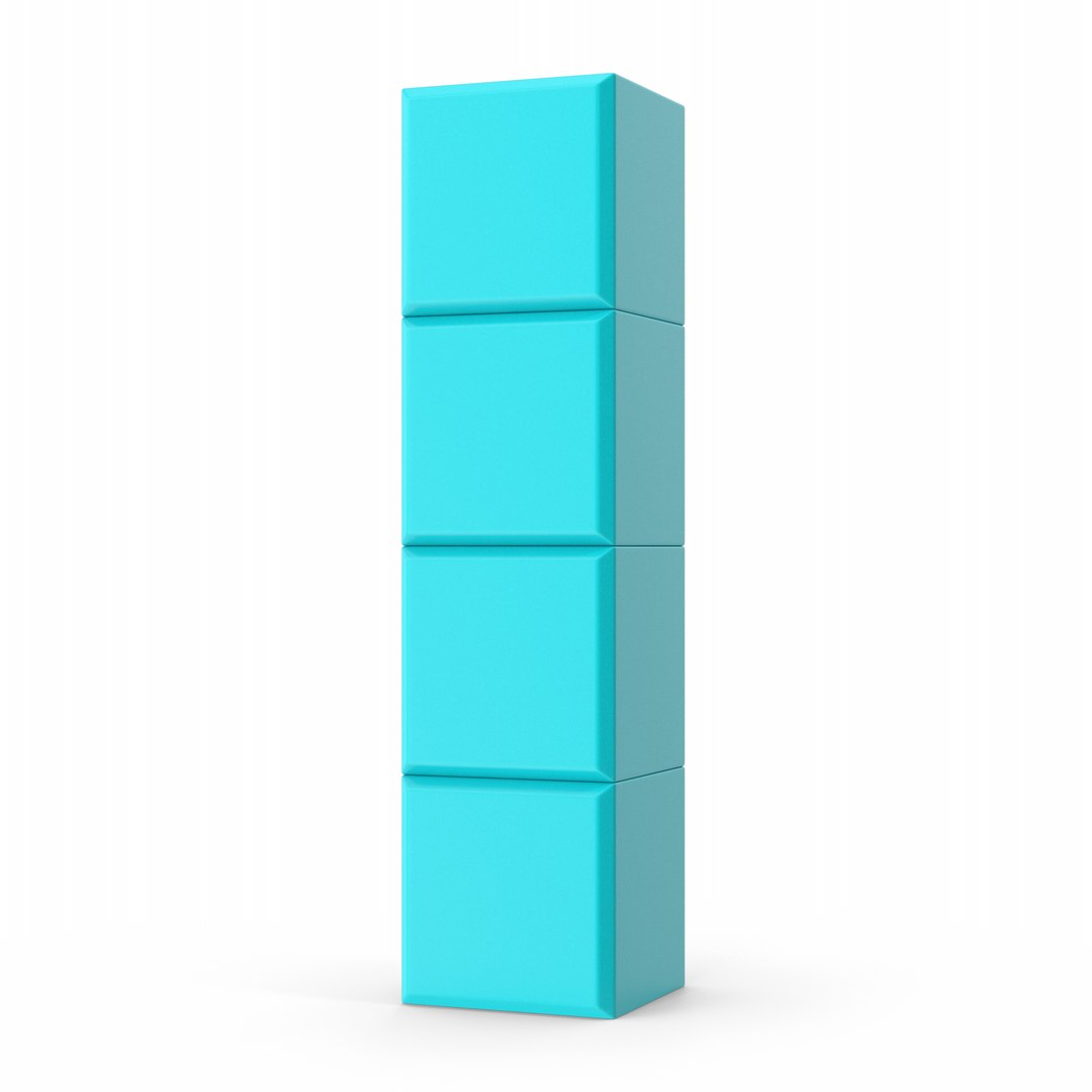 Tetris I Block 3D Model - TurboSquid 1875752