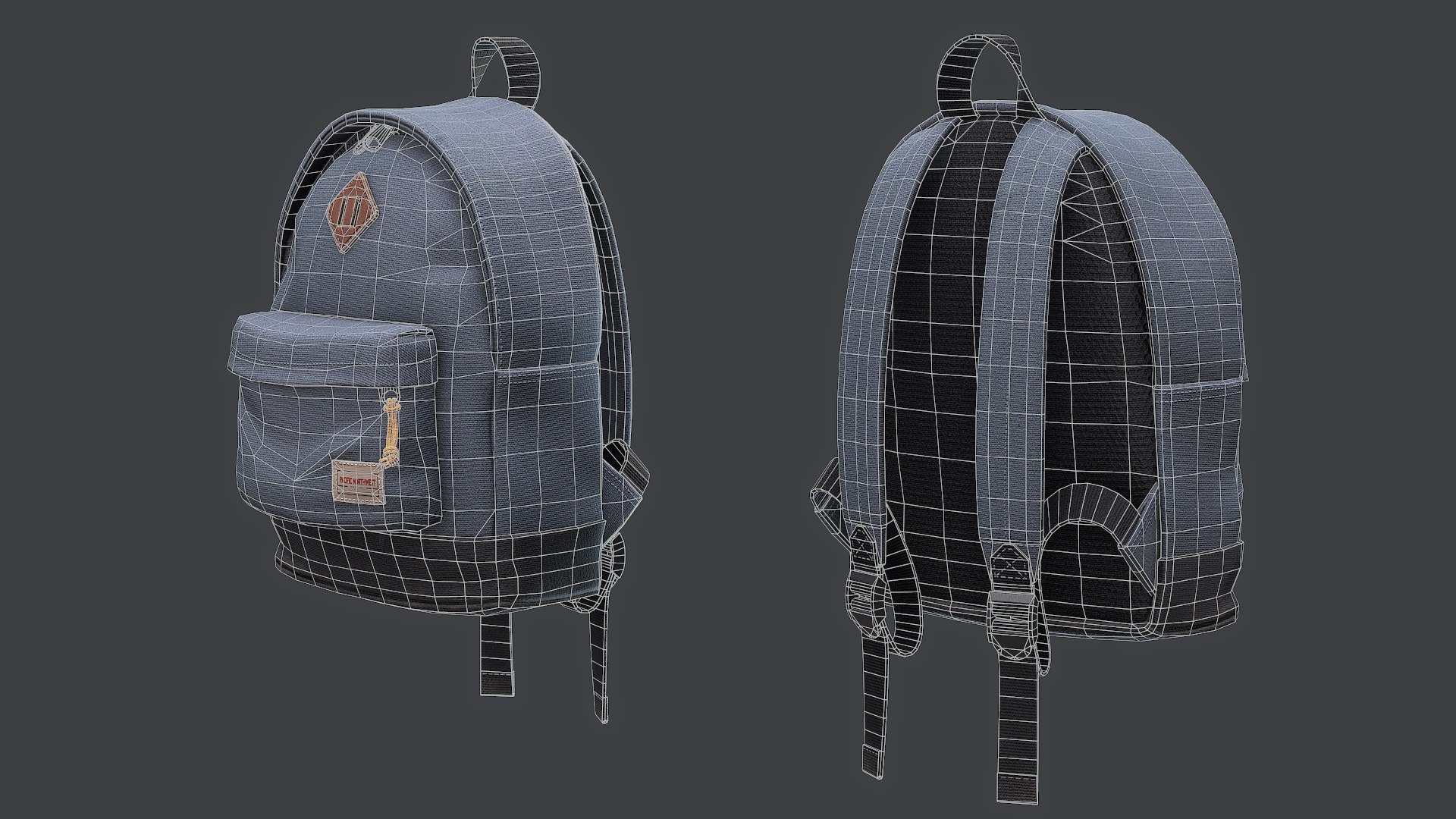 3D School Backpack - Game Ready - TurboSquid 1875756