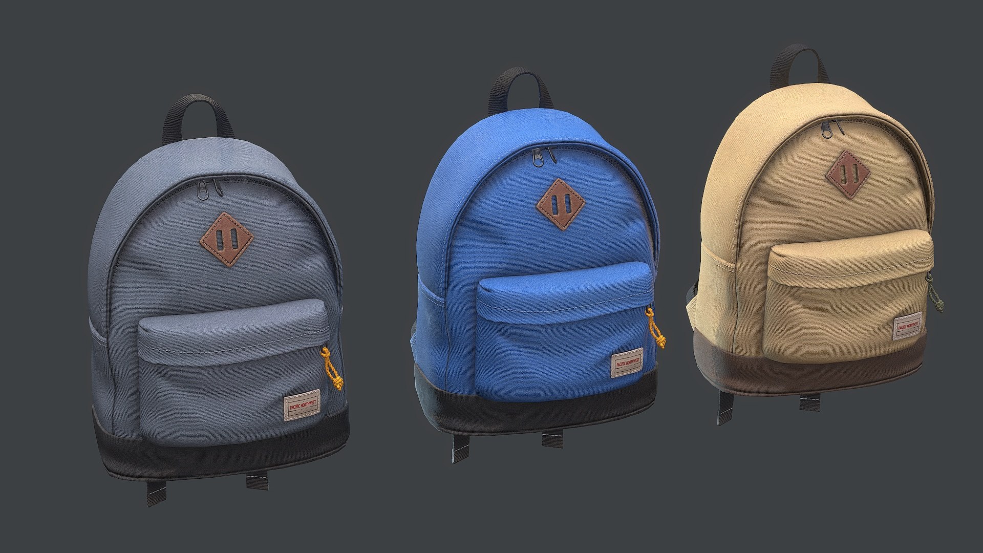 3D School Backpack - Game Ready - TurboSquid 1875756